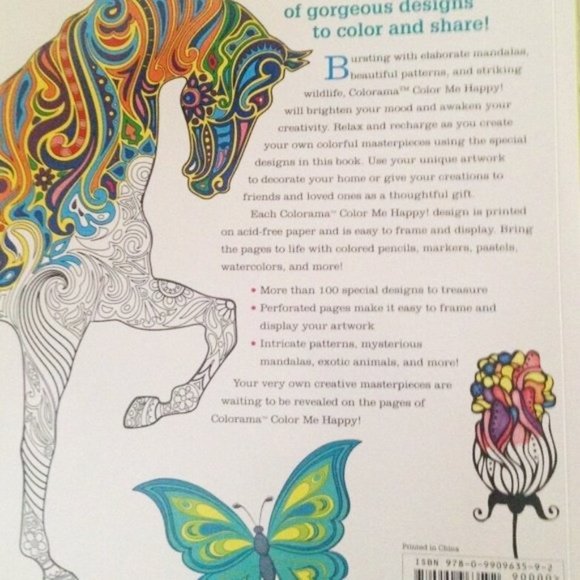 Telebrands Press | Other | Coloring Book Colorama New Color Me Happy ...